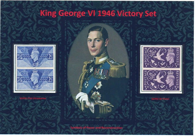 GB KING GEORGE Vi 1946 Nice Display Of Kgvi Victory Set Pairs Mint Mm ...