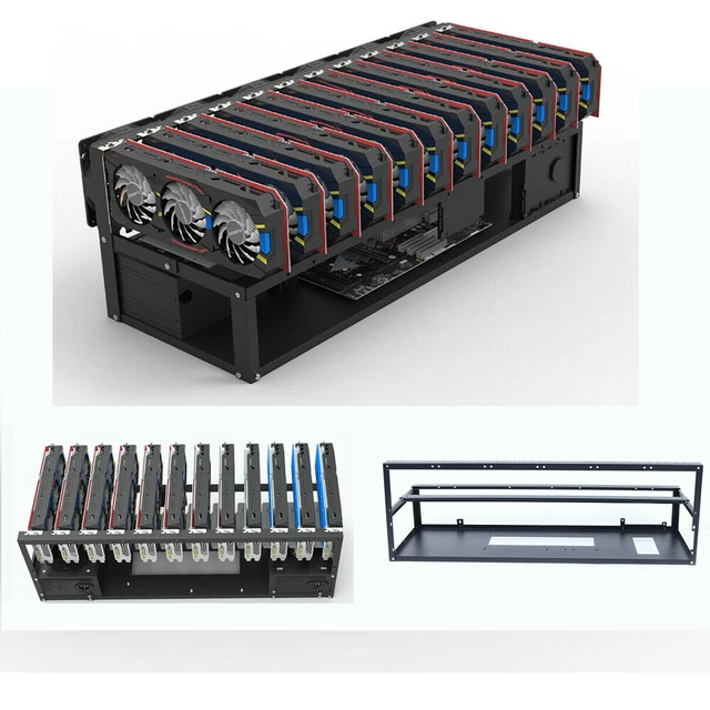 6/8/12 GPU MINING Rig Open Air Frame Miner Case Open Air Mining Frame ...
