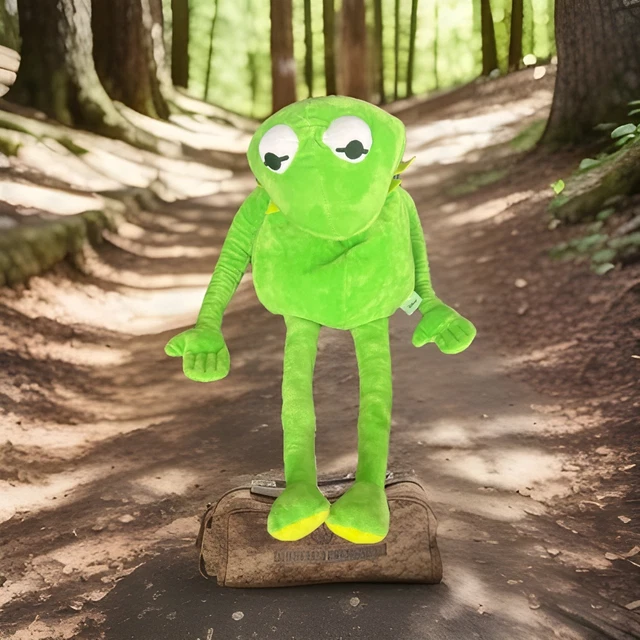 DISNEY KERMIT THE FROG Hand Puppet 22" Full Body Plush Green Stuffed ...