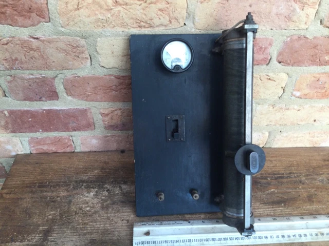 VINTAGE VOLT METER Gauge drop voltage & switch ideal Frankenstein ...