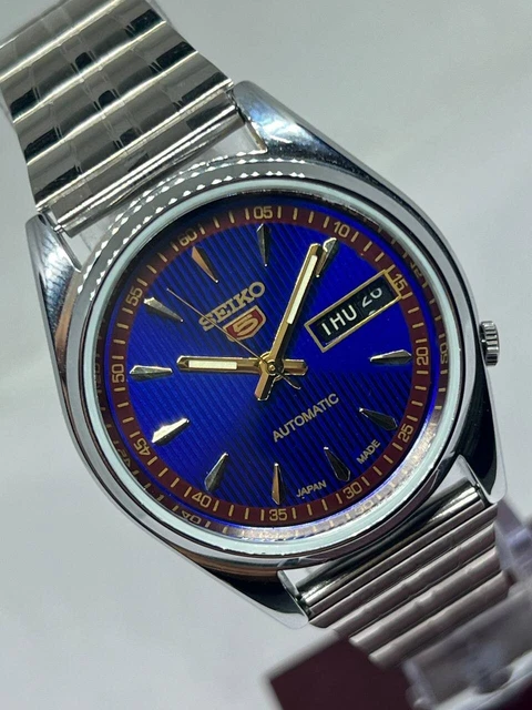 OROLOGIO DA POLSO Seiko 5 Automatico Vintage Data Giorno Made in ...