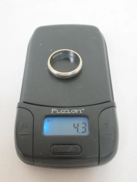 HALLMARKED B. BROS 375 9ct White Gold Wedding Ring 4.3 Grams Size Q £48 ...