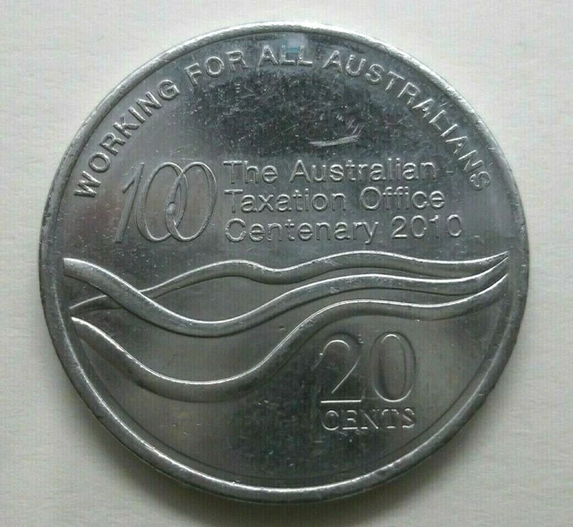 2010 AUSTRALIAN TAXATION OFFICE CENTENARY 20c CENT COIN CIRCULATED VF > EF 🇦🇺 $2.95 - PicClick AU