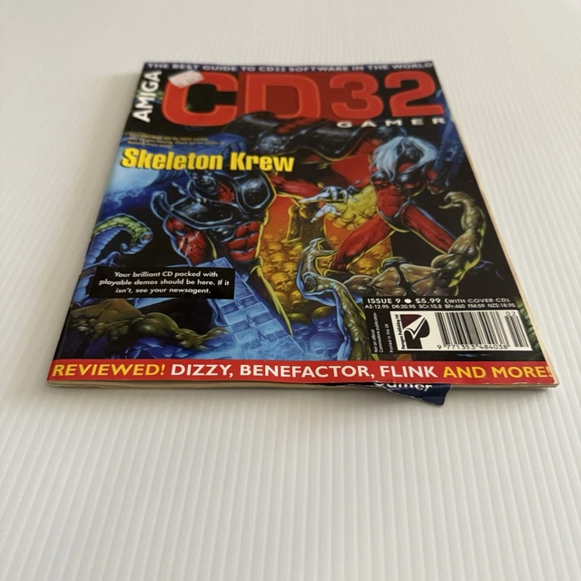 AMIGA CD32 GAMER Magazine Issue 9 Feb 1995 Skeleton Krew Dizzy Flink ...