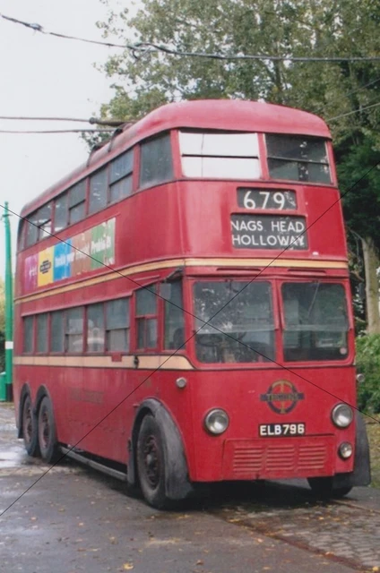 BUS PHOTO LONDON Transport Photograph Picture Trolleybus Elb796 Route ...