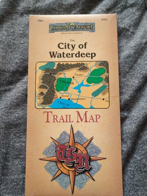CITY OF WATERDEEP Trail Map Forgotten Realms Ad&D- Tsr 9401 EUR 69,00 ...