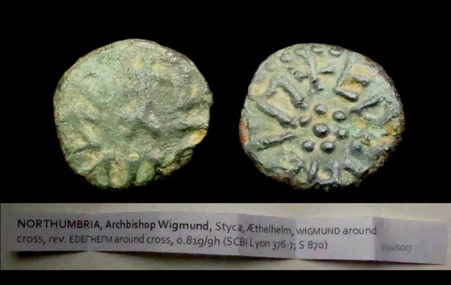 X052: WIGMUND ANGLO-SAXON Northumbria Styca, moneyer AETHELHELM, 837-49 ...