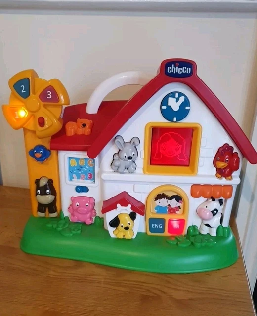 CHICCO TALKING ANIMAL Farm Educational Bilingual Nursery Toy English ...