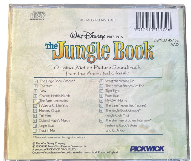 WALT DISNEY PRESENTS The Jungle Book Cd EUR 1,76 - PicClick IT