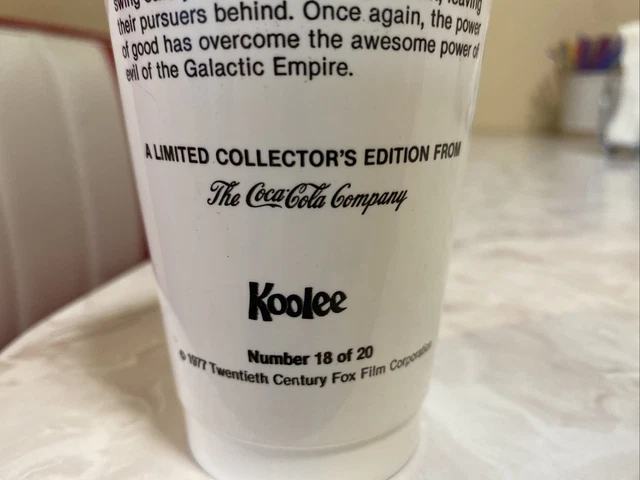 1977 STAR WARS Koolee Coca Cola #18 of 20 plastic cup "Luke & Leia ...
