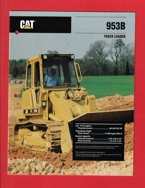 CATERPILLAR CAT 953B Track Loader 16 Page Brochure 10/92 £17.92 ...