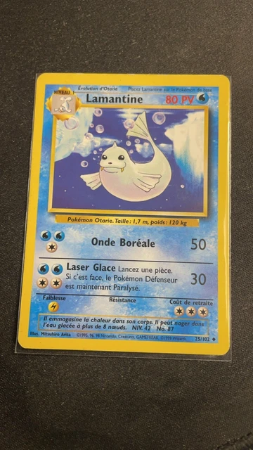 CARTE POKÉMON LAMANTINE 25/102 Set de Base Français 🦭 EUR 11,44 ...