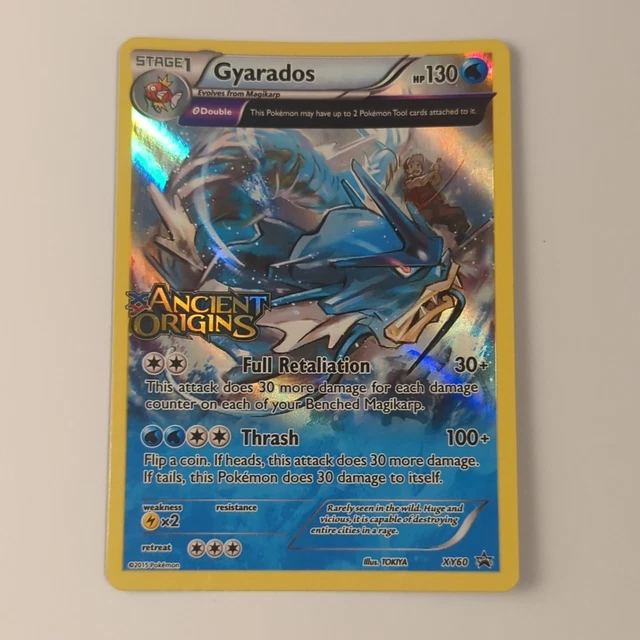 POKEMON TCG GYARADOS - 2015 Pokemon XY Ancient Origins Prerelease #XY60 ...