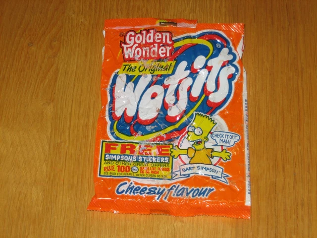 GOLDEN WONDERS WOTSITS crisp packet: Simpsons edition 1991 see pics £0. ...