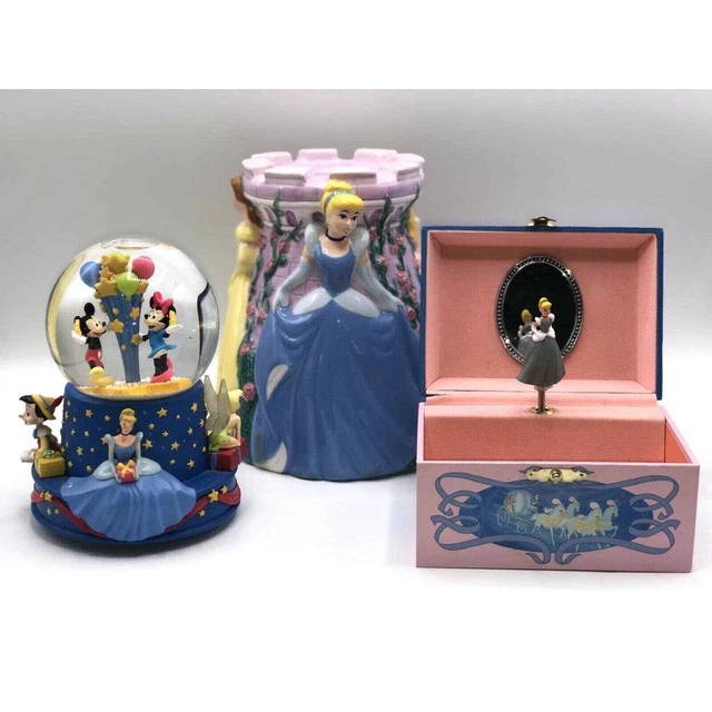 DISNEY CINDERELLA SNOW Globe Music Box Walt s 100th Vtg Lot Read disney-cinderella-snow-globe-music-box-walt-s-100th-vtg-lot-read