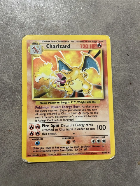 POKÉMON TCG CHARIZARD Base Set 4/102 Holo Unlimited Holo Rare EUR 91,09 ...