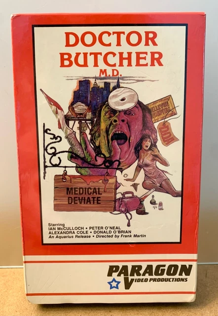 DOCTOR BUTCHER M.D. Paragon BETA NOT VHS horror gore VERY RARE SEALED ...