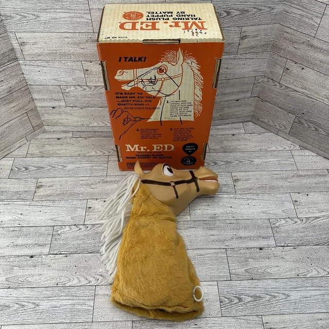 VINTAGE MATTEL MR Ed Talking Hand Puppet 1962 Voice Box Pull String ...