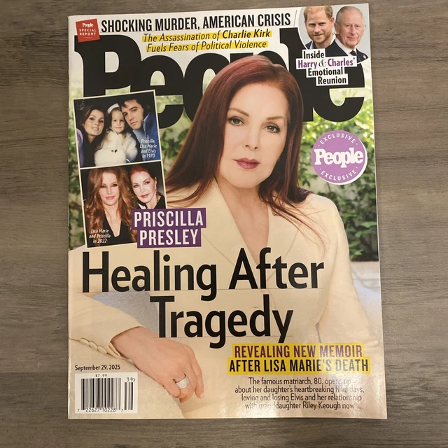 PEOPLE MAGAZINE SEPTEMBER 29 2025 Priscilla Presley Charlie Kirk Prince ...