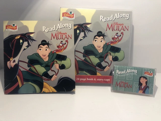 VINTAGE DISNEY'S MULAN Read Along Story 24 Page Book & Story Cassette ...