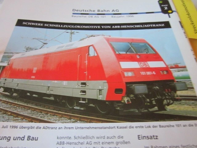 LOKPROFIL MIT AUFRISSZEICHNUNG DB AG 2 DB AG 101 von ABB Henschel ...