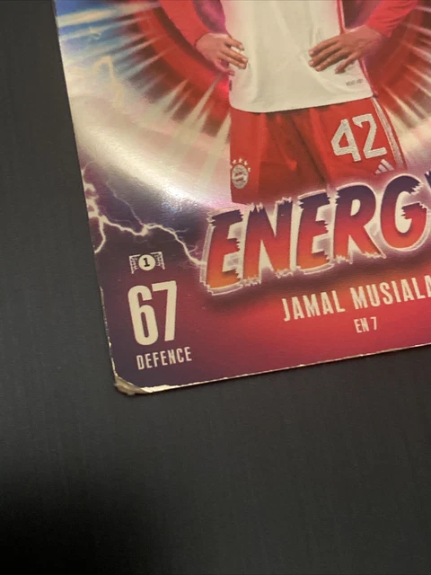 TOPPS MATCH ATTAX 2024 Jamal Musiala Energy Edition Card Bayern Munich ...