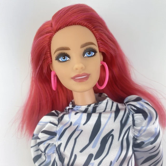 Barbie Fashionistas Doll 168 Red Hair Mattel Zebra Print Dress £1499 Picclick Uk