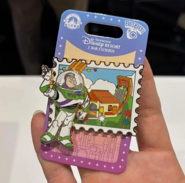 NEW AUTHENTIC DISNEY Pin Toy Story Buzz Lightyear Stamp Series Badge ...