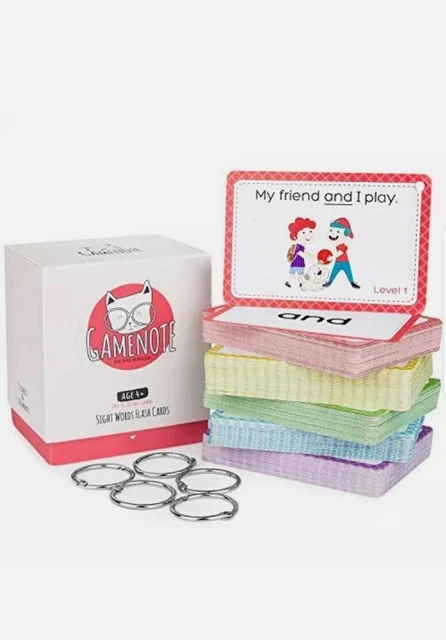 GAMENOTE SIGHT WORDS Flash Cards With Pictures Sentences 220 Dolch gamenote-sight-words-flash-cards-with-pictures-sentences-220-dolch