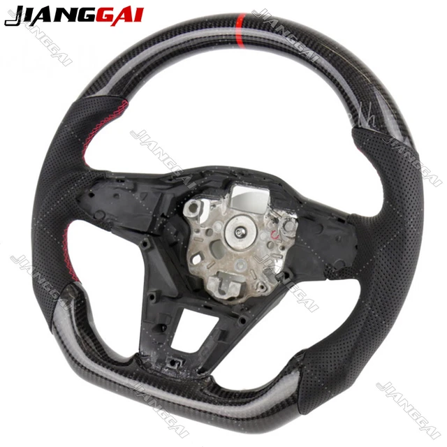 REAL CARBON FIBER Steering Wheel Fit VW MK8 Golf 8 R GTI GTD TIGUAN MK2 ...