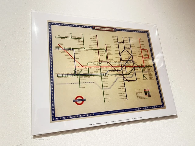 LONDON UNDERGROUND TUBE Map Poster 1948 30cm X 40cm Transport For ...