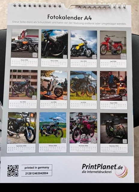 SIMSON KALENDER 2026 Neu S51 S50 Moped Schwalbe DDR EUR 8,50 - PicClick DE