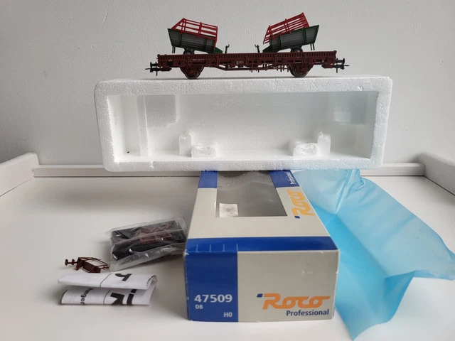 ROCO 47509 RUNGENWAGEN Kbs mit Heuladewagen DB EP IV OVP KKK neuwertig ...