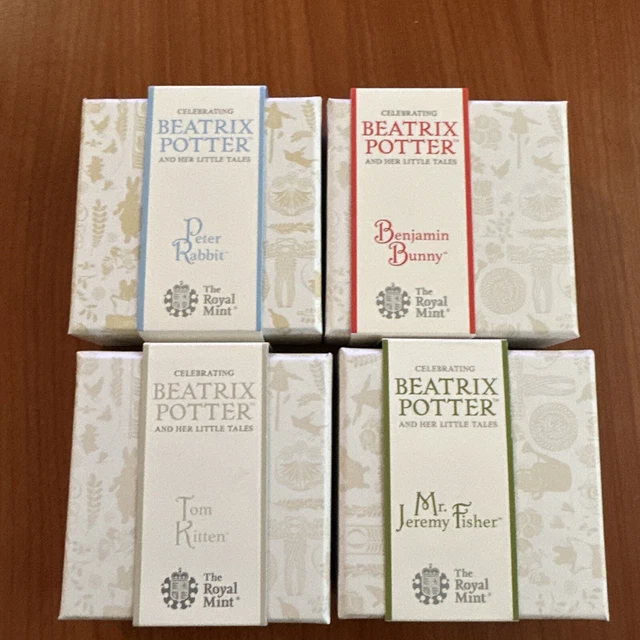 ROYAL MINT 2017 BEATRIX POTTER SET OF PETER RABBIT 50p SILVER PROOF ...