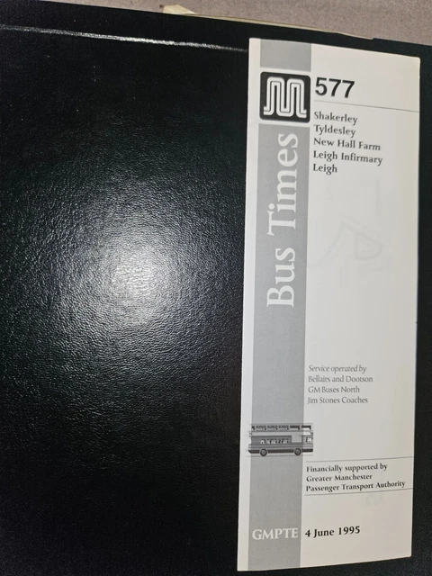 MANCHESTER TRANSPORT BUS Timetable Leaflet 576 617 4 June 1995 HL119 £4 ...