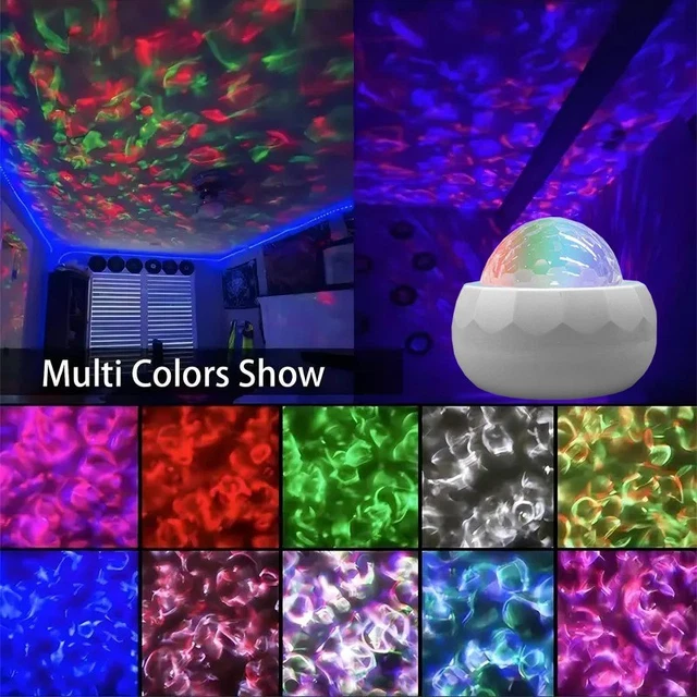 2026 COLORFUL WATER Wave Projection Night Light USB Starry Sky Lamp ...