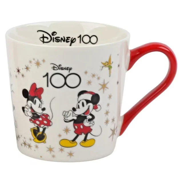 DISNEY 100 YEARS mickey mouse multi character ceramic Mug Red handle ...