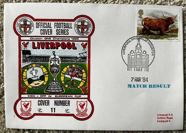 LIVERPOOL V BENFICA 7th March 1984 Dawn First Day Cover £3.00 - PicClick UK