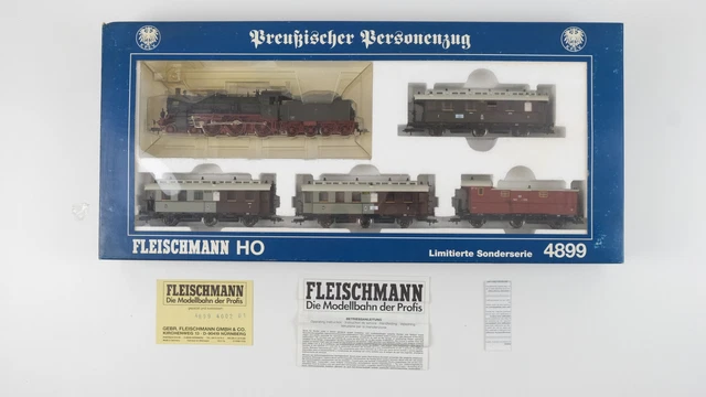 FLEISCHMANN H0 4899 Zugpackung Preußischer Personenzug Dampflok P8 ...