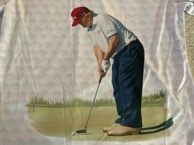 RARE MICHELOB Ultra Donald Trump Golf Polo Golf Shirt Mens 2XL Short ...