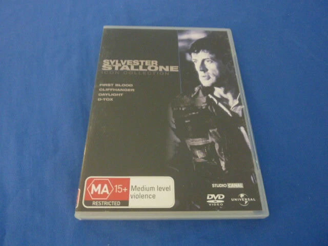 SYLVESTER STALLONE ICON Collection First Blood Cliffhanger Daylight D-Tox DVD R4 $11.90 ...