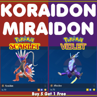 POKEMON SCARLET & Violet - Koraidon + Miraidon - 6IV - Battle Ready - Masterball £4.98 - PicClick UK