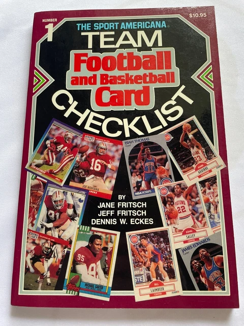 SPORT AMERICANA TEAM Football and Basketball Card Checklist No. 1 PB ...
