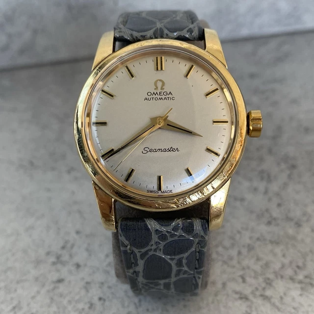 1958 OMEGA SEAMASTER Automatic 2846-6SC Cal.501 Gold Plated Watch ...