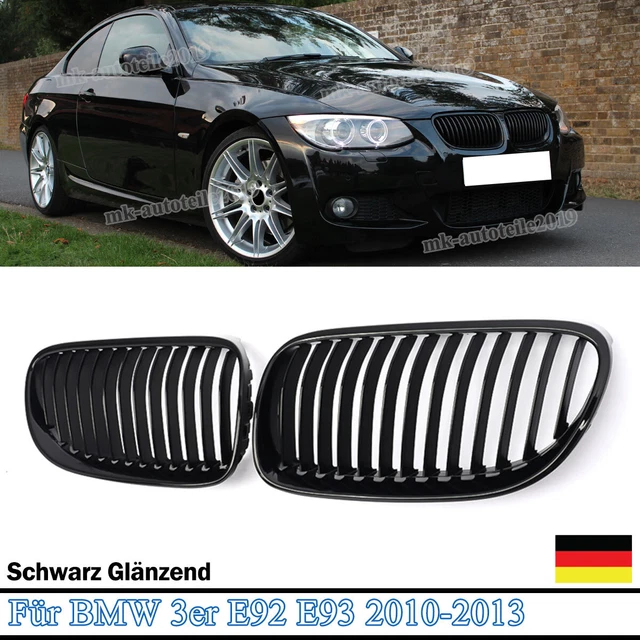 GLANZ SCHWARZ 2X für 3er BMW E92 E93 LCI 10-13 Kühlergrill Frontgrill Nieren DE EUR 28,99 ...