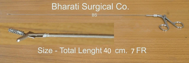 STONE FLEXIBLE GRASPING Forceps double action jaws 7 Fr length 40 cm ...