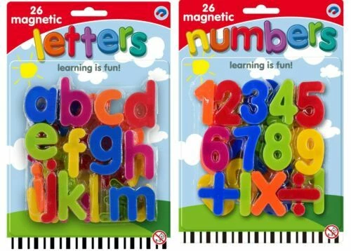 LARGE MAGNETIC LETTERS Alphabet & Numbers Fridge Magnets Toys Kids ...