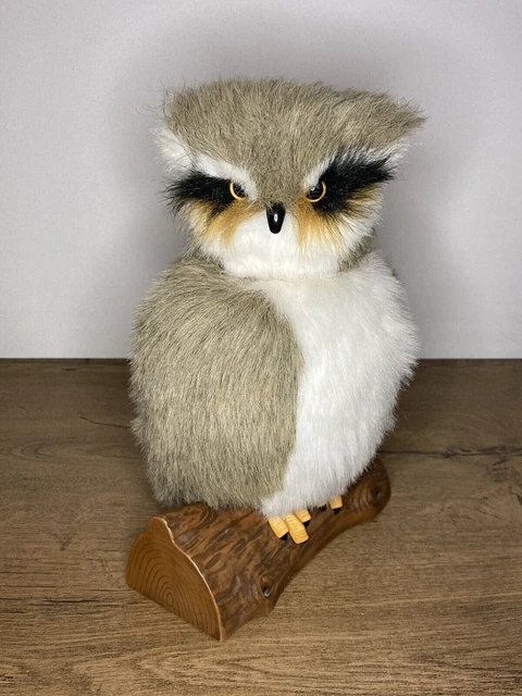 VINTAGE MOTION ACTIVATED Animated Owl Figure Room Guard With Sounds ...