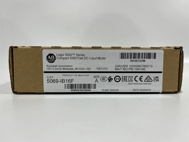 ALLEN BRADLEY 5069-IB16F /A Compact 5000 Fast 24V DC Input Module ...