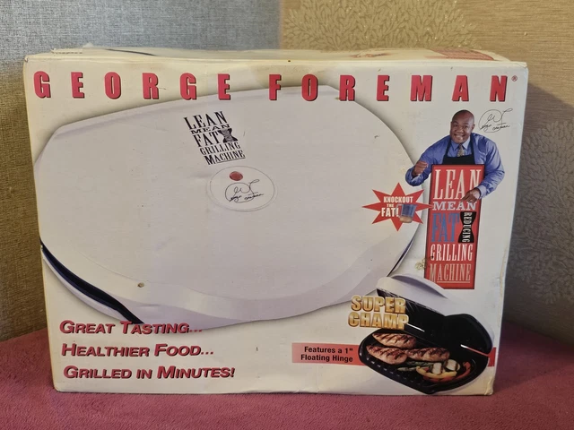 GEORGE FOREMAN LEAN Mean Fat Grilling Machine 11758 Salton - New In Box ...
